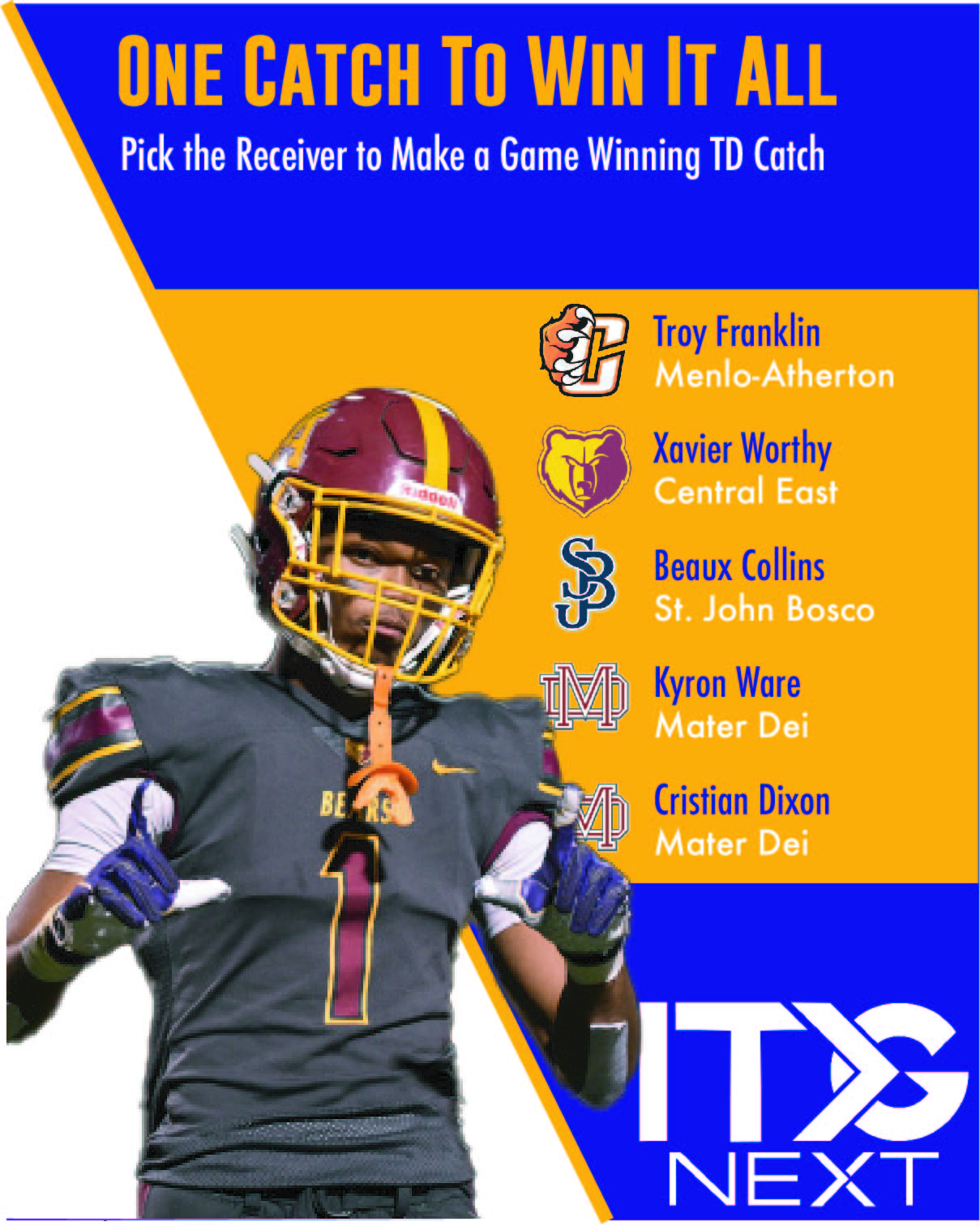 One Catch To Win It All: Pick the Receiver to Make a Game Winning TD ...