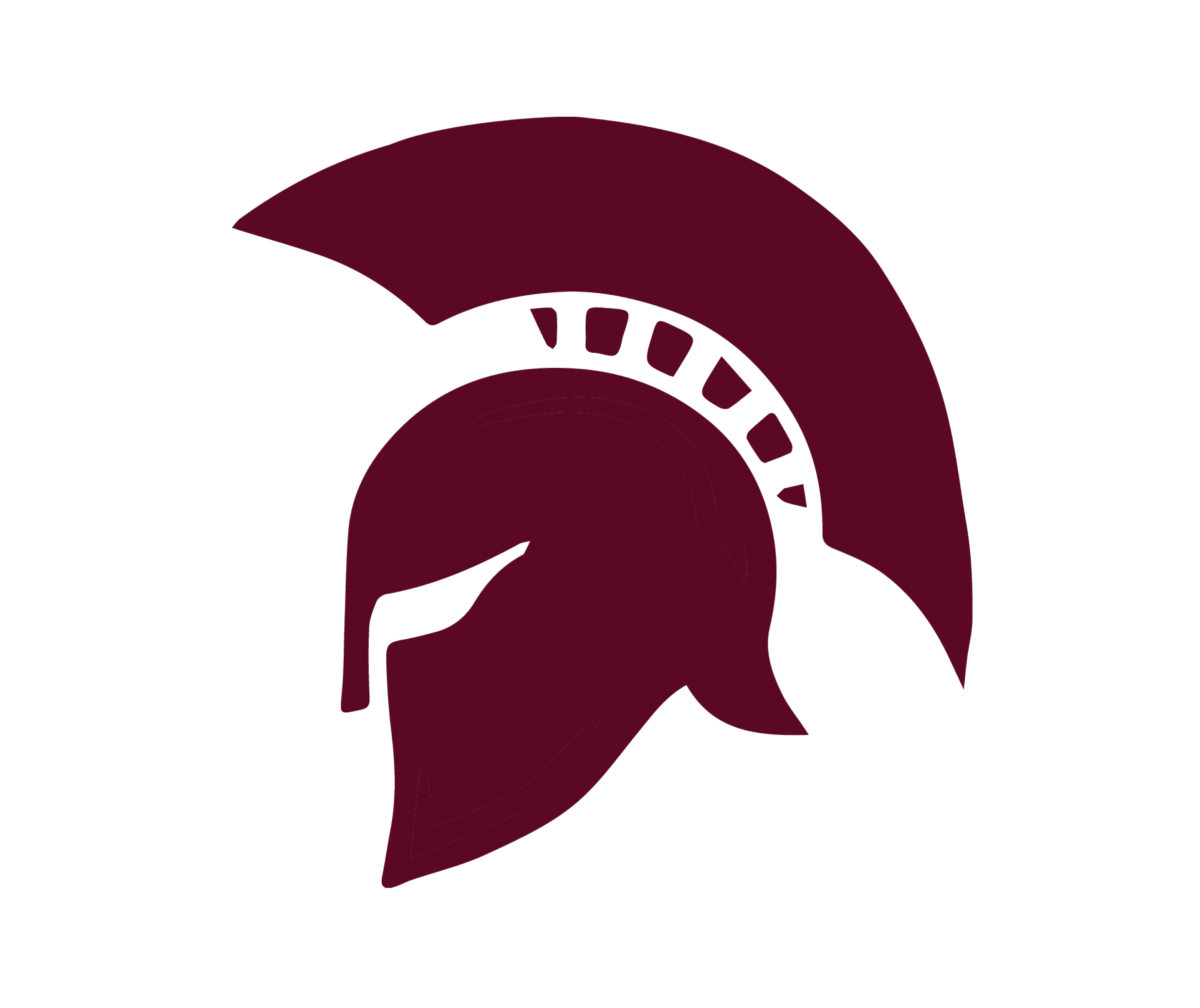 Maroon Spartan Head Logo